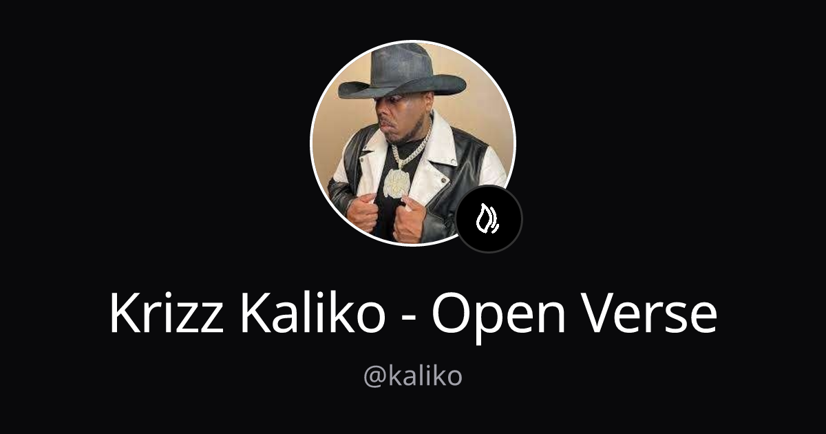 Krizz Kaliko - Open Verse is on Nero